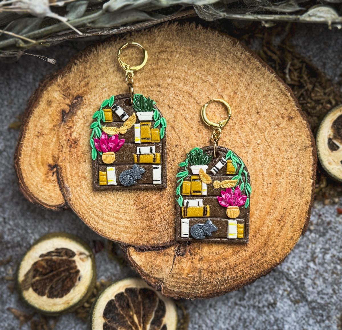 Hufflepuff Themed Earrings | Polymer Clay Jewelry – Dragon Hoard Yarn