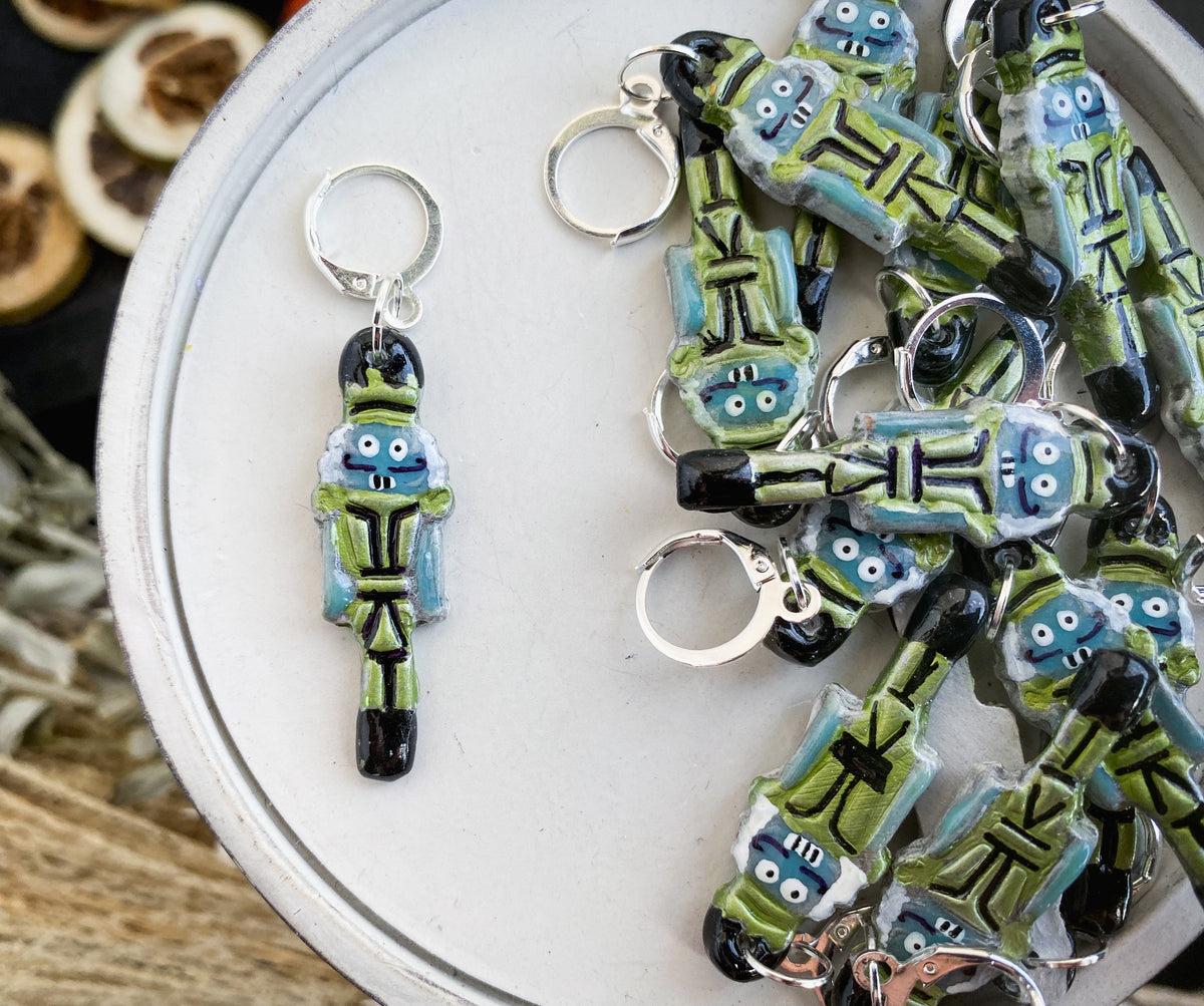 Nightmare | Zombie Nutcracker | Polymer Clay Stitch Markers | – Dragon ...